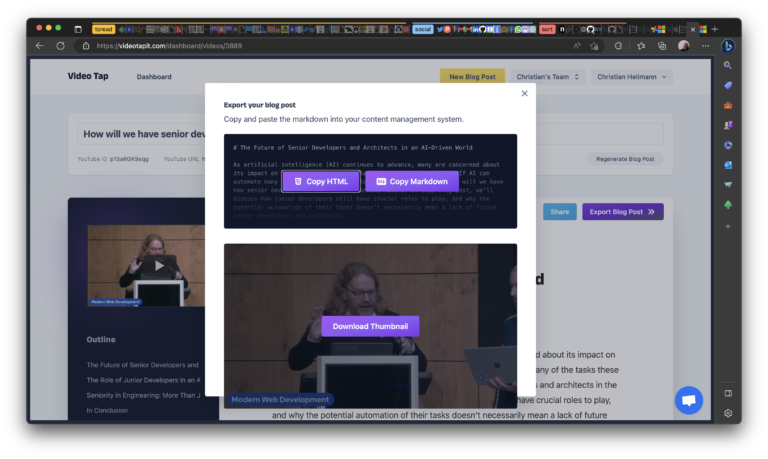 Review: Video Tap – automatically convert YouTube videos to blog posts ...