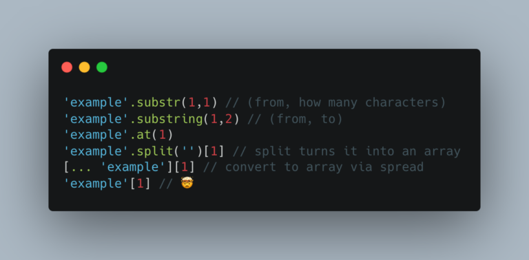 The many ways to select the n-th character from a string. | Christian ...